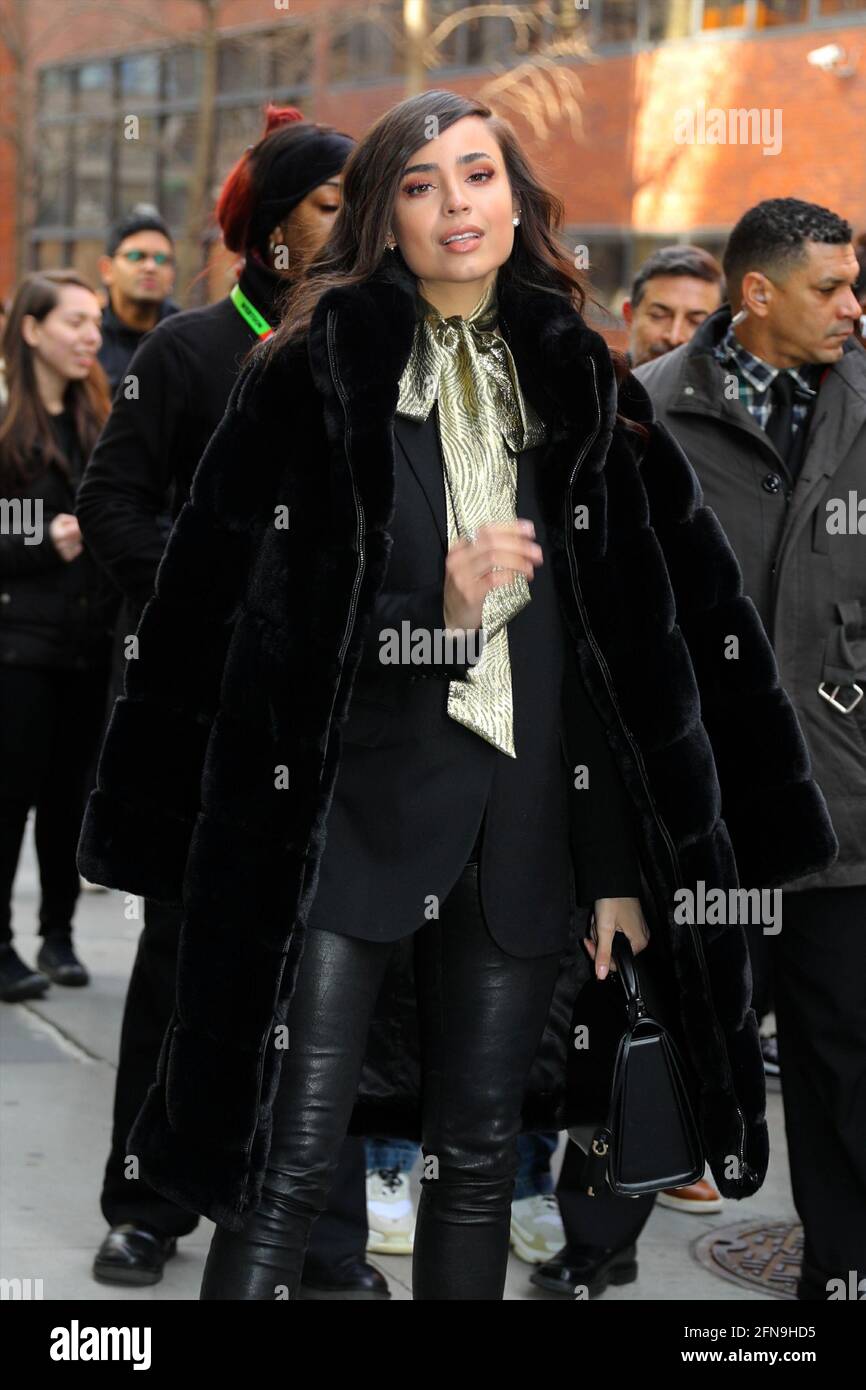 New York - NY - 20200130 Sofia Carson rocks an all-black ensemble while ...