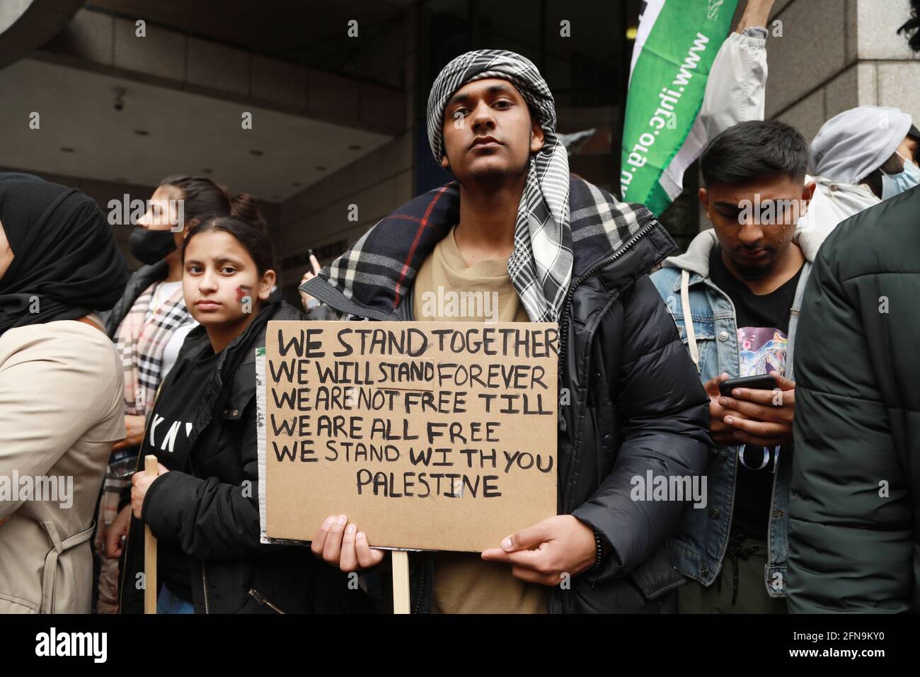 Israeli Embassy - London, UK, 15th May, 2021; Many thousands of people ...