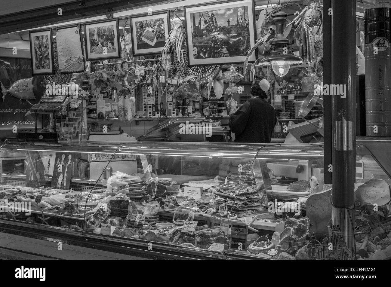 The market stand Black and White Stock Photos & Images - Alamy