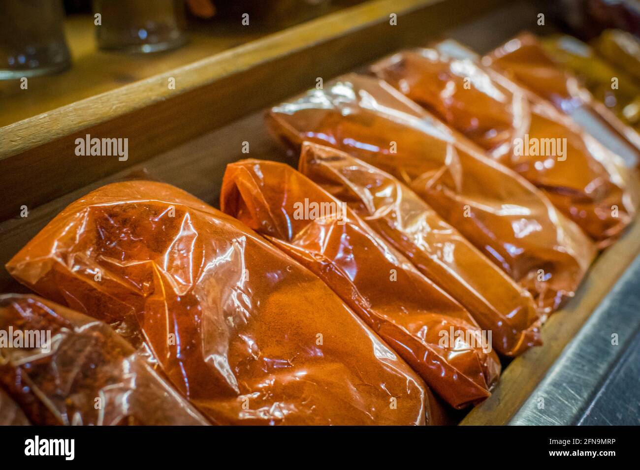 Bags of spices hi-res stock photography and images - Alamy
