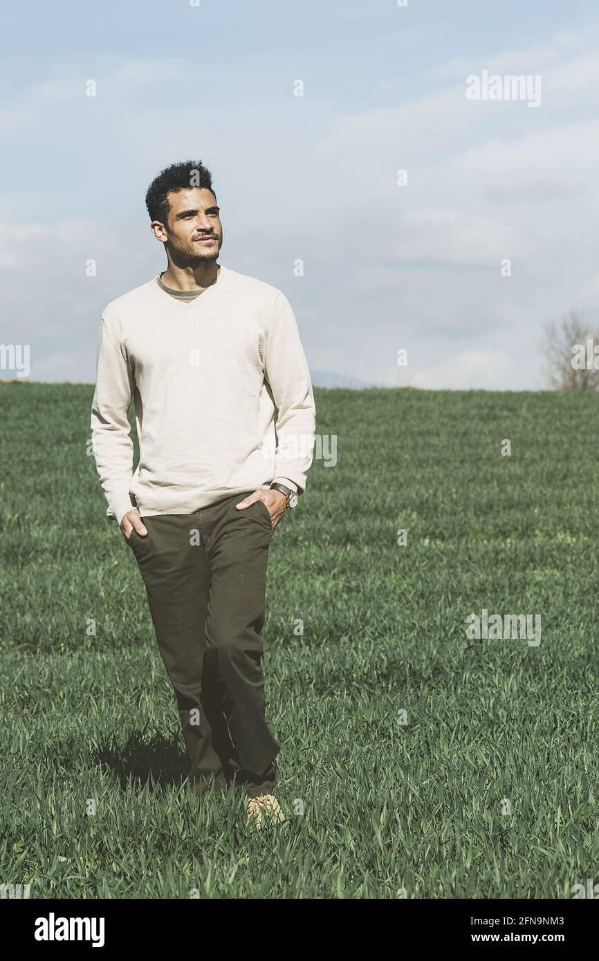 Young guy is walking hi-res stock photography and images - Alamy