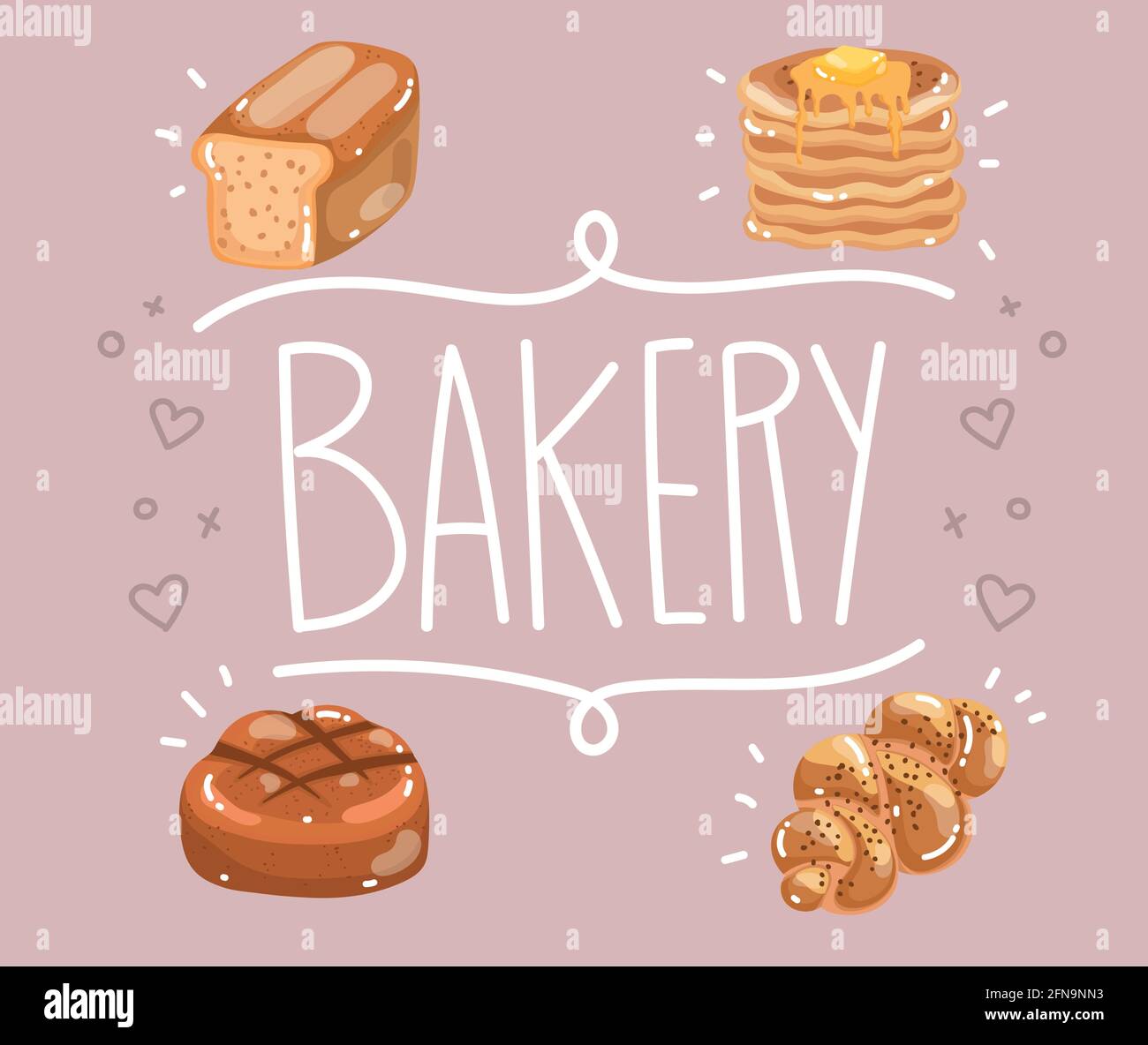 bakery bread poster Stock Vector Image & Art - Alamy
