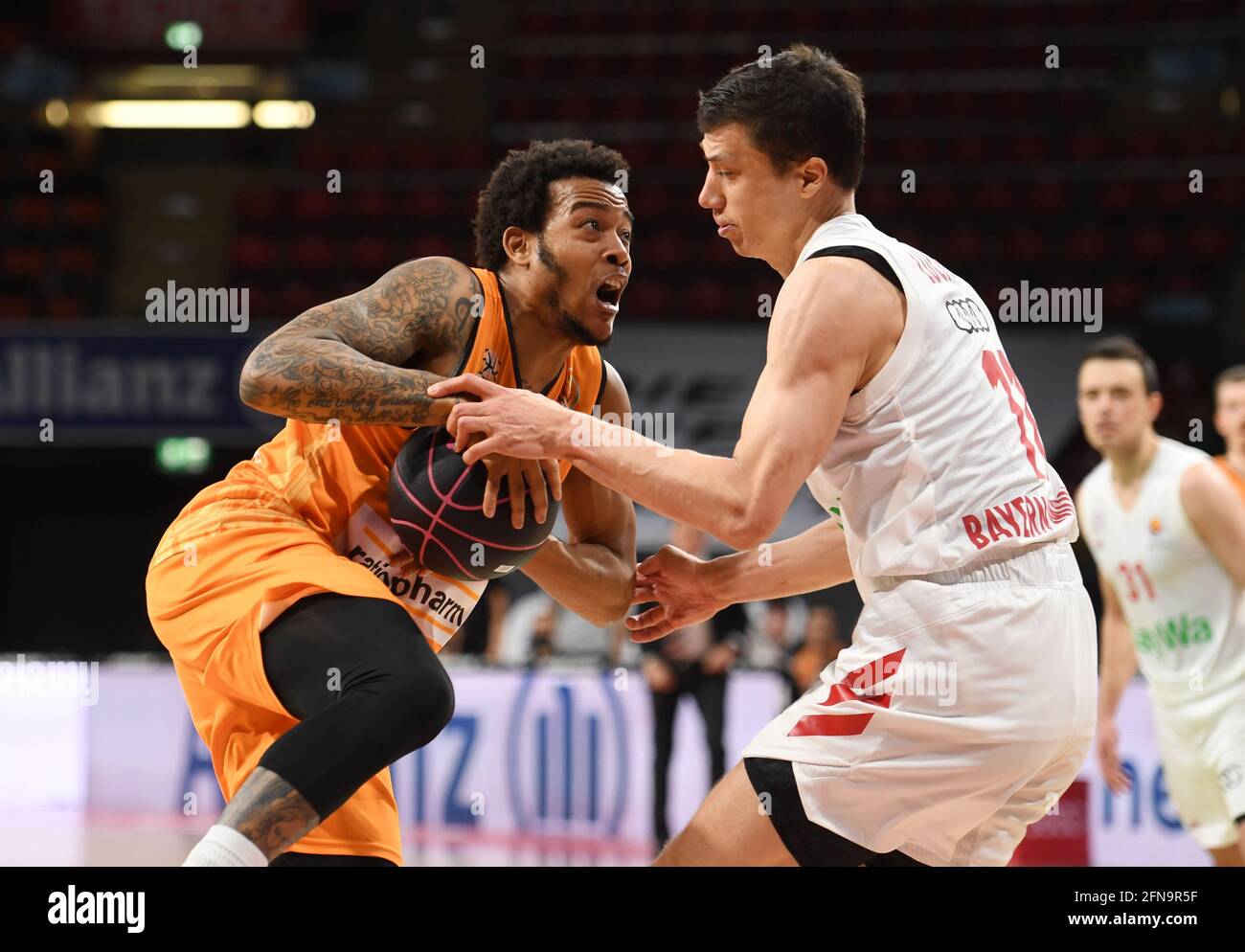 Munich, Germany. 15th May, 2021. Basketball: BBL Cup, ratiopharm Ulm ...