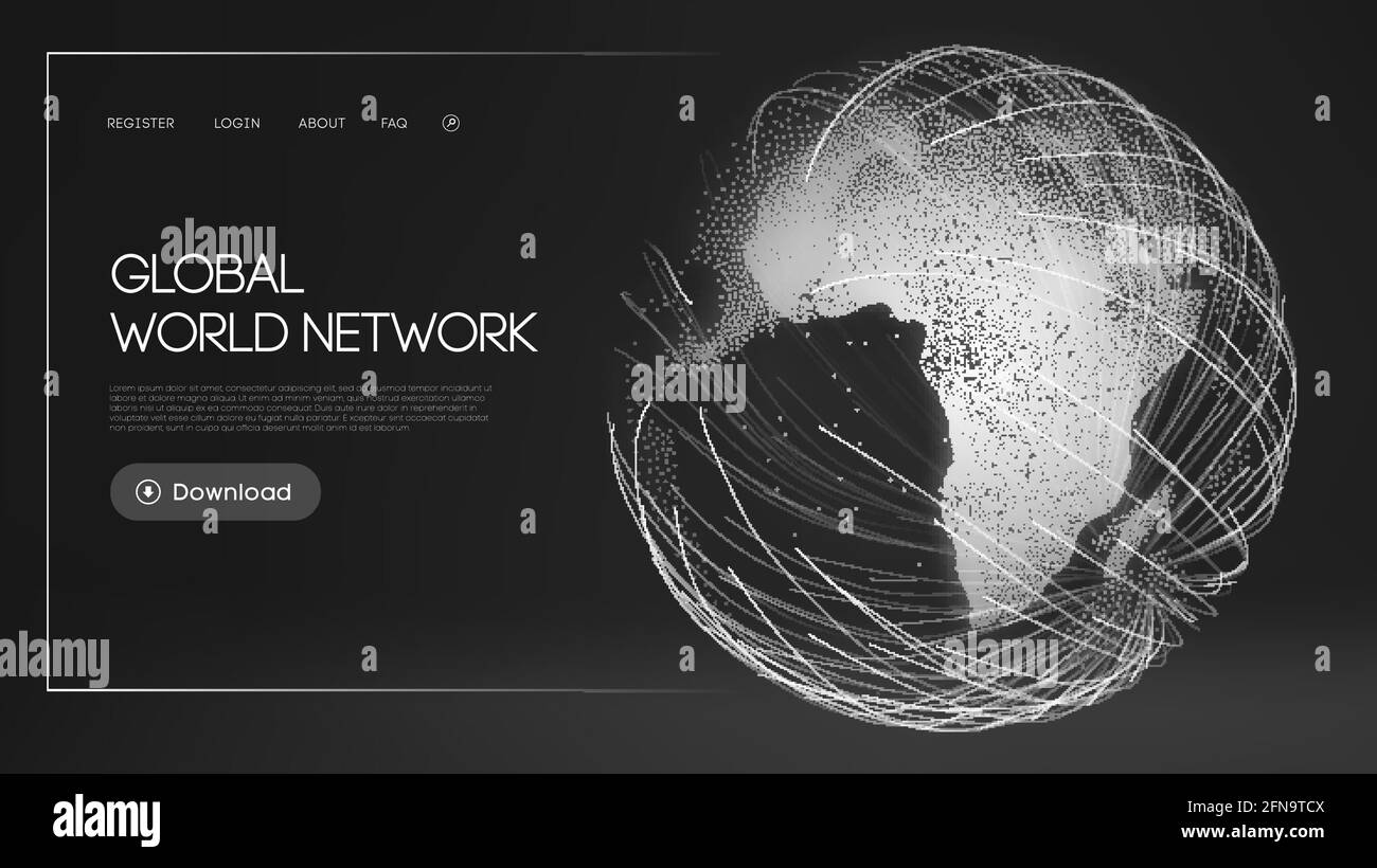 Internet technology 3d vector background. Web design vector ...