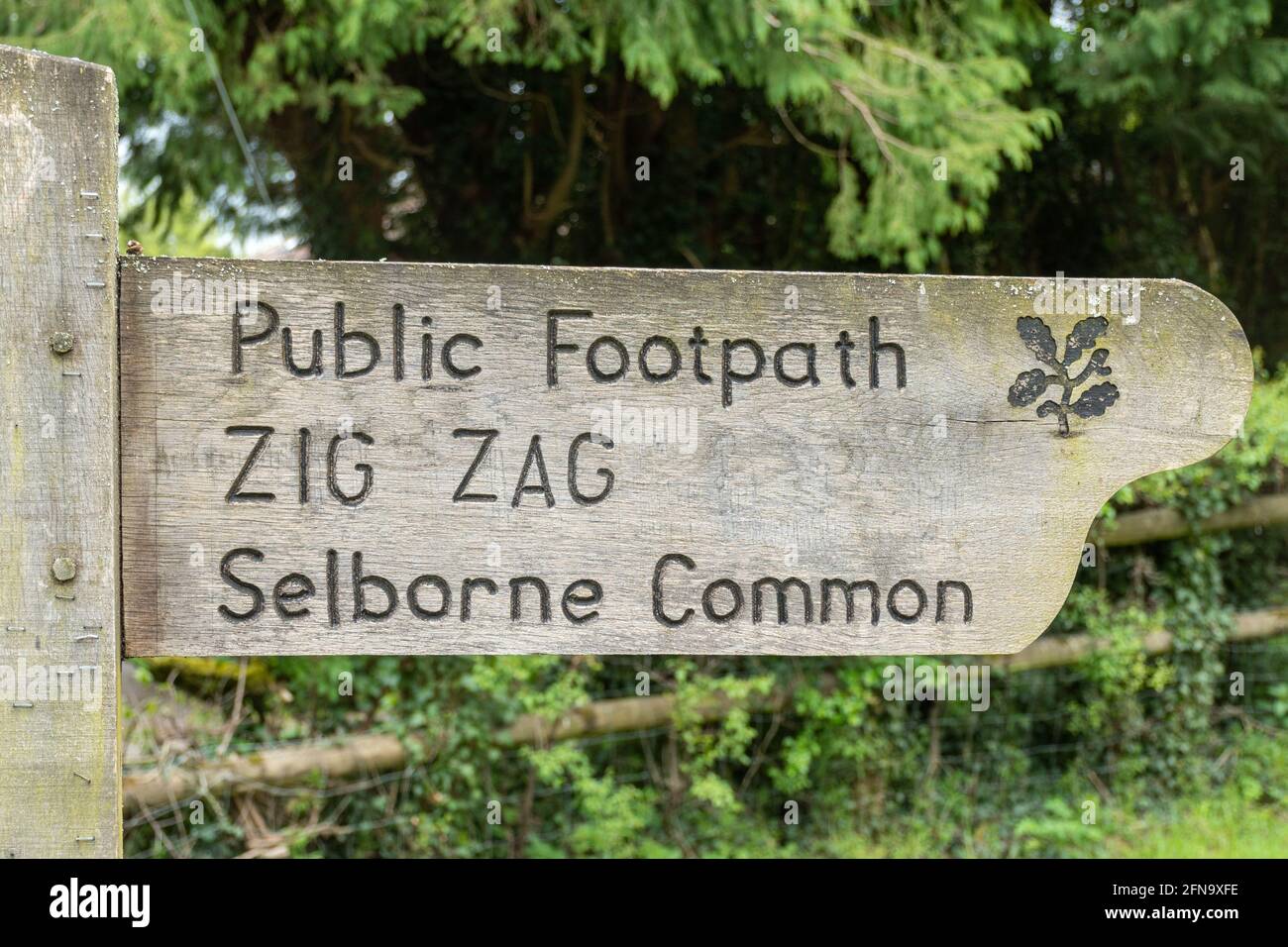 Public footpath sign to the famous zig zag (zigzag) path up the steep ...