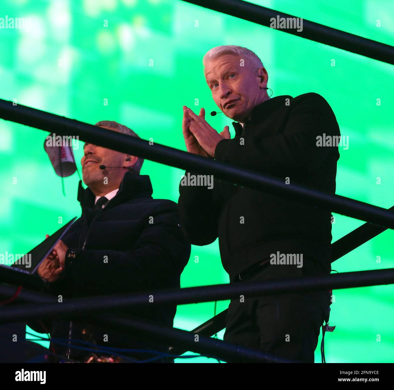 New York - NY - 12/31/2019 - Anderson Cooper reacting to taking shots ...