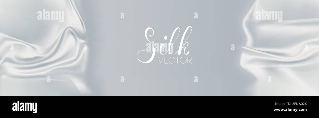 Soft white background white silk texture. Light wave effect white silk ...