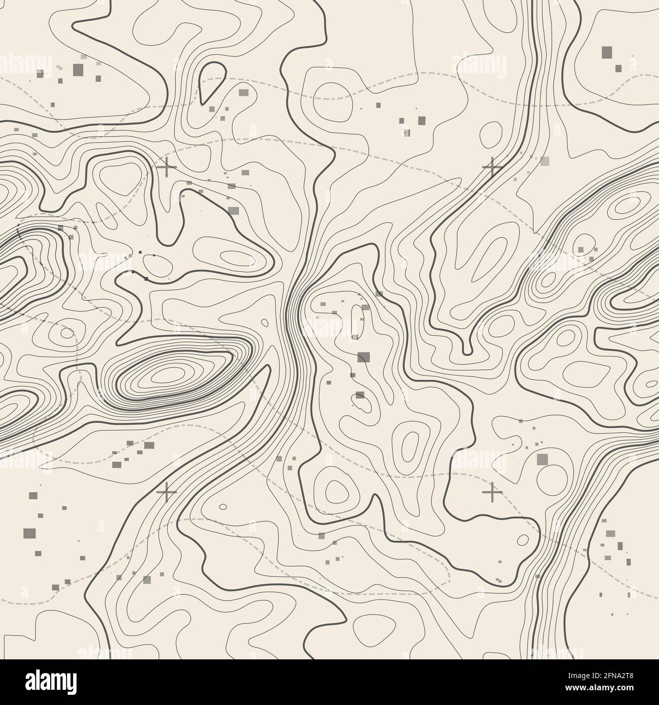 Seamless vector topographic map background. Line topography map ...