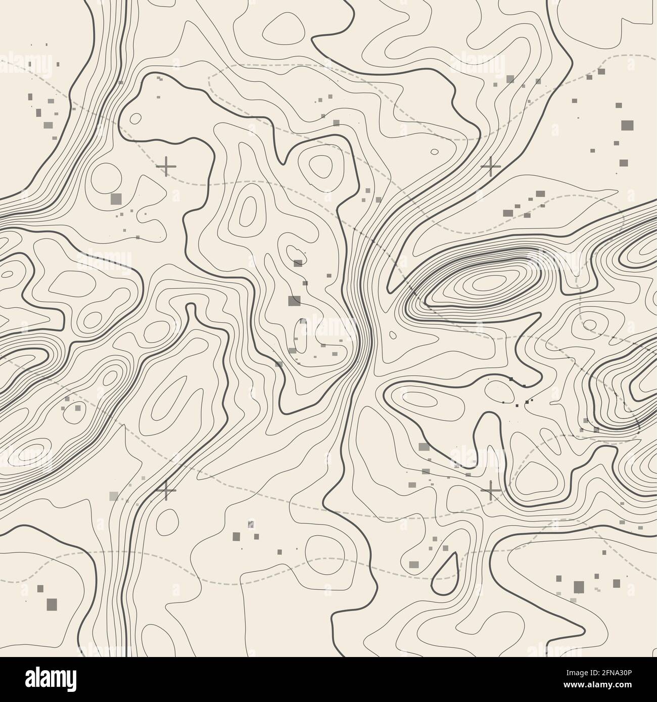 Seamless Vector Topographic Map Background Line Topography Map