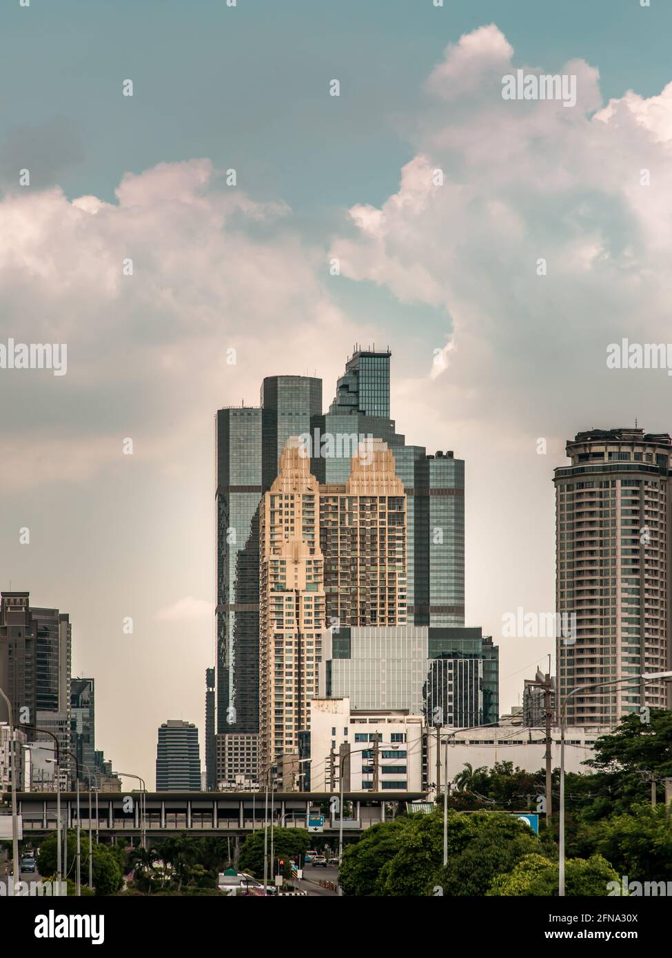 Bangkok, Thailand - 12 May 2021 : Detail of Modern Office building in ...