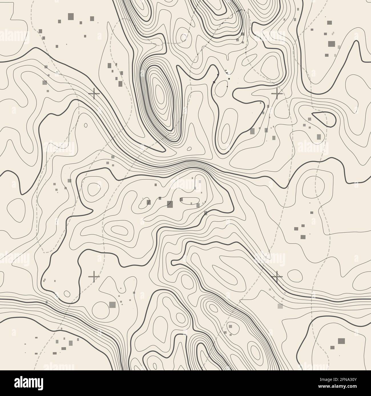 Seamless vector topographic map background. Line topography map ...