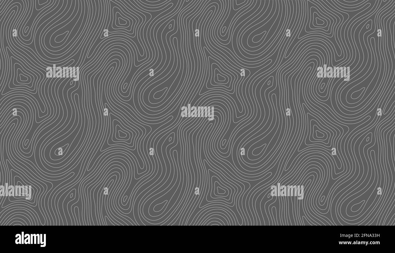 Seamless vector topographic map background white on dark. Line ... Seamless vector topographic map background white on dark. Line ...