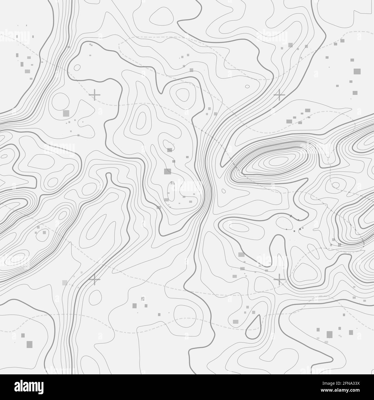 Seamless Vector Topographic Map Background Line Topography Map
