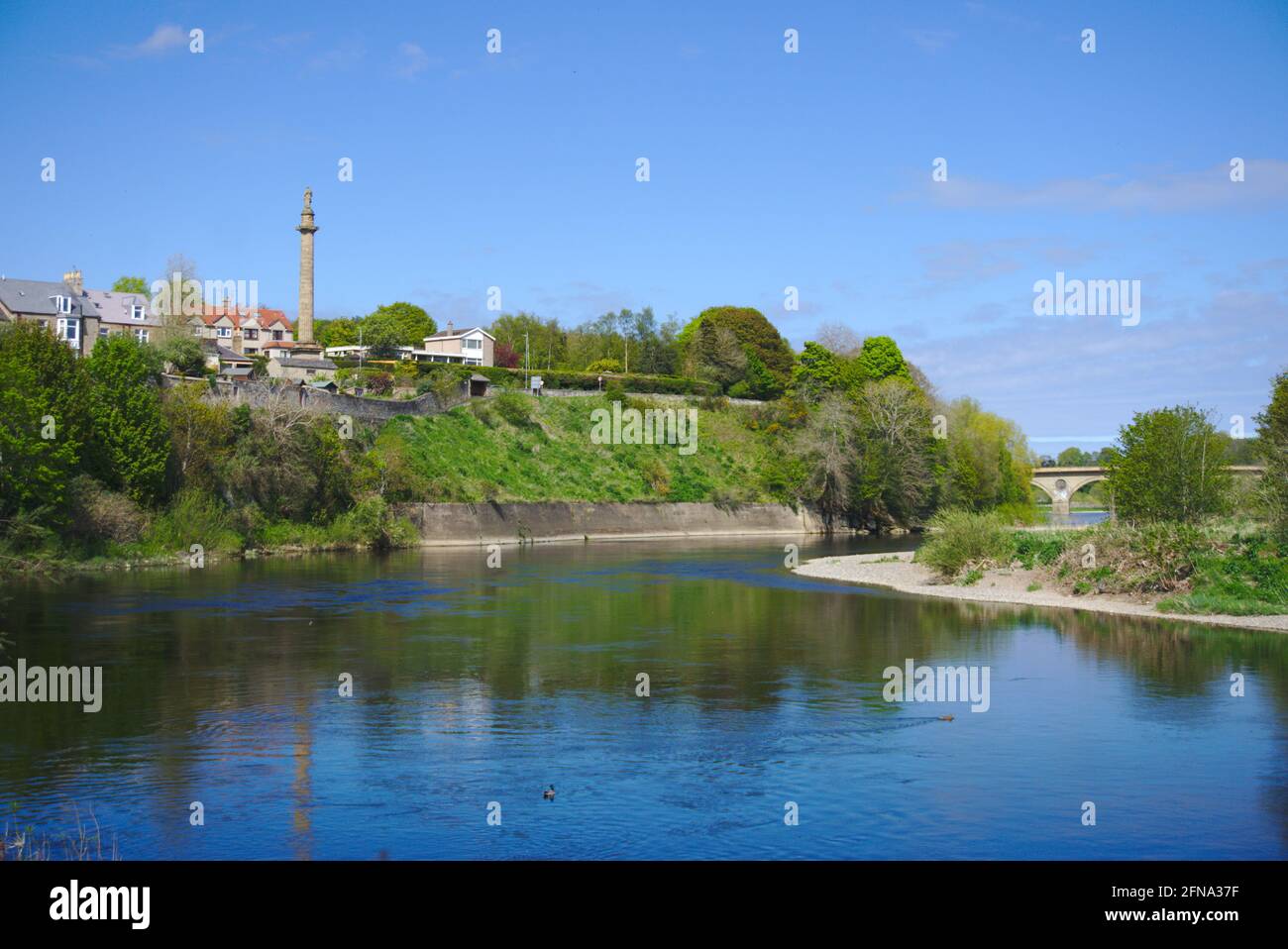 View over the River Tweed from Henderson Park, Coldstream, Scottish ...