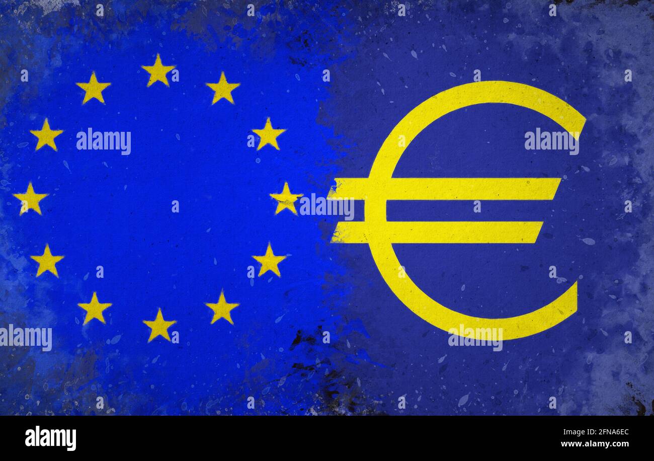 euro, european union flags Stock Photo - Alamy