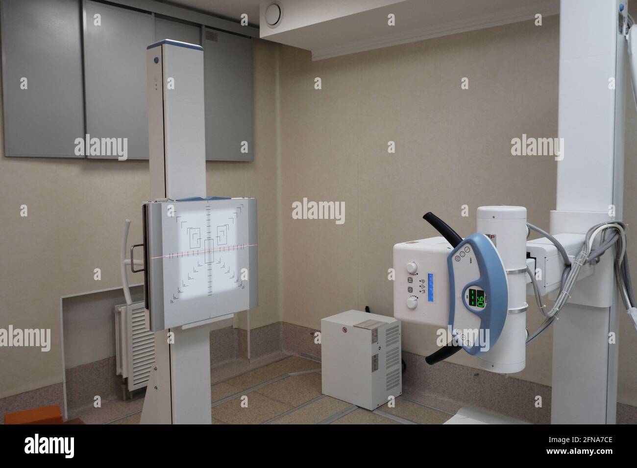Fragment of a diagnostic X-ray apparatus in the work of the X-ray room Stock Photo - Alamy
