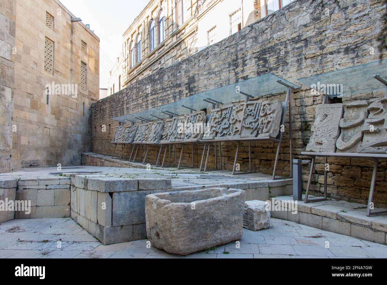 Ruins of Sabail castle in Shirvanshahs Palace, Baku - Azerbaijan Stock ...
