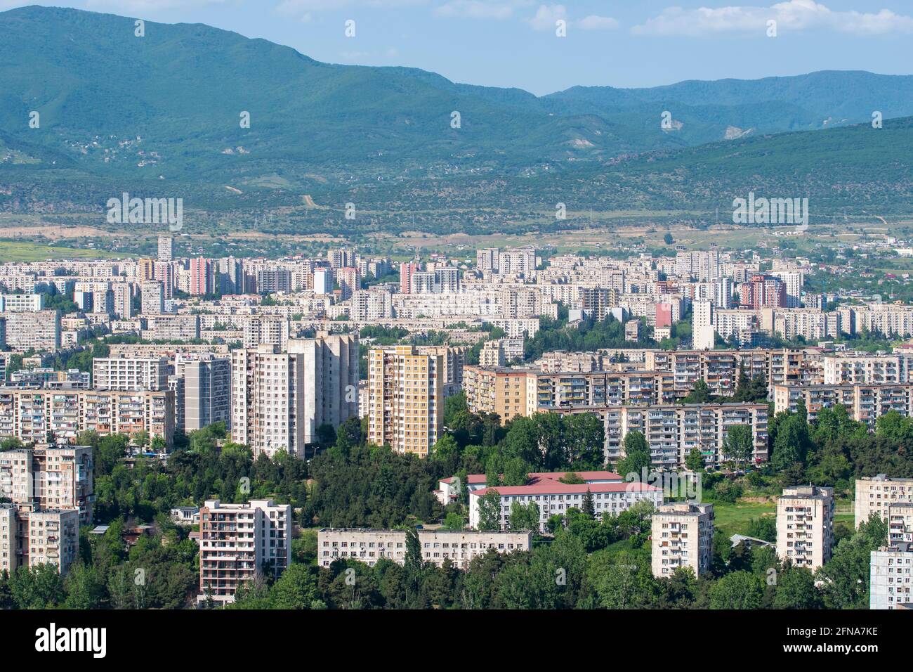 Residential area of Tbilisi, multi-storey buildings in Gldani and ...