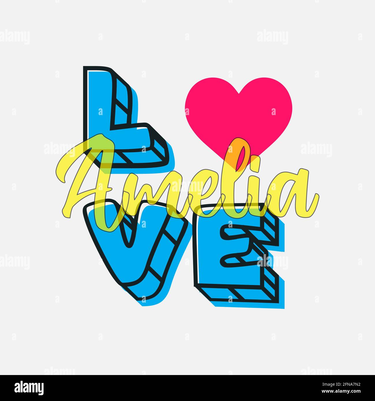 amelia girl name Stock Photo - Alamy