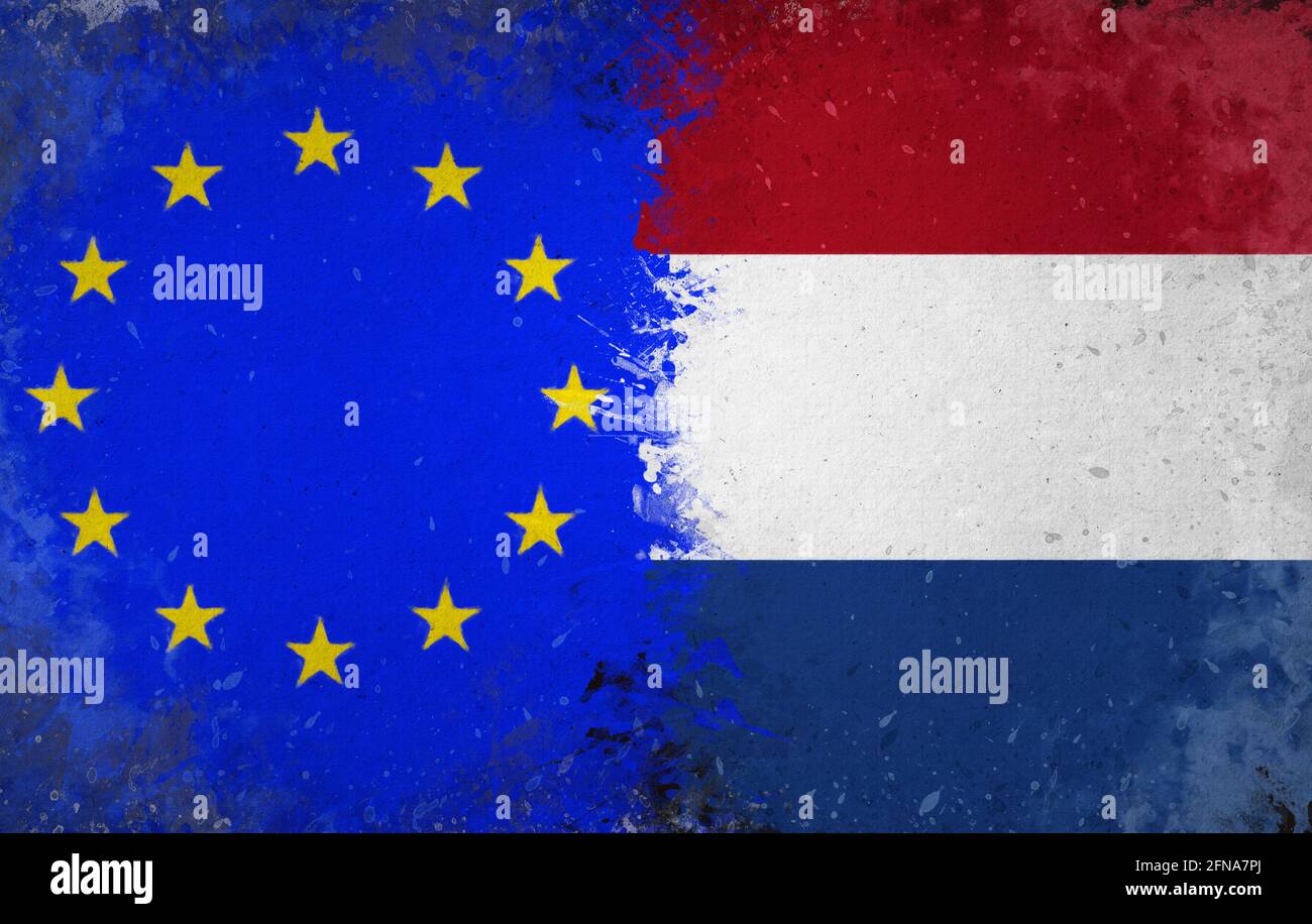netherlands, european union flags Stock Photo - Alamy