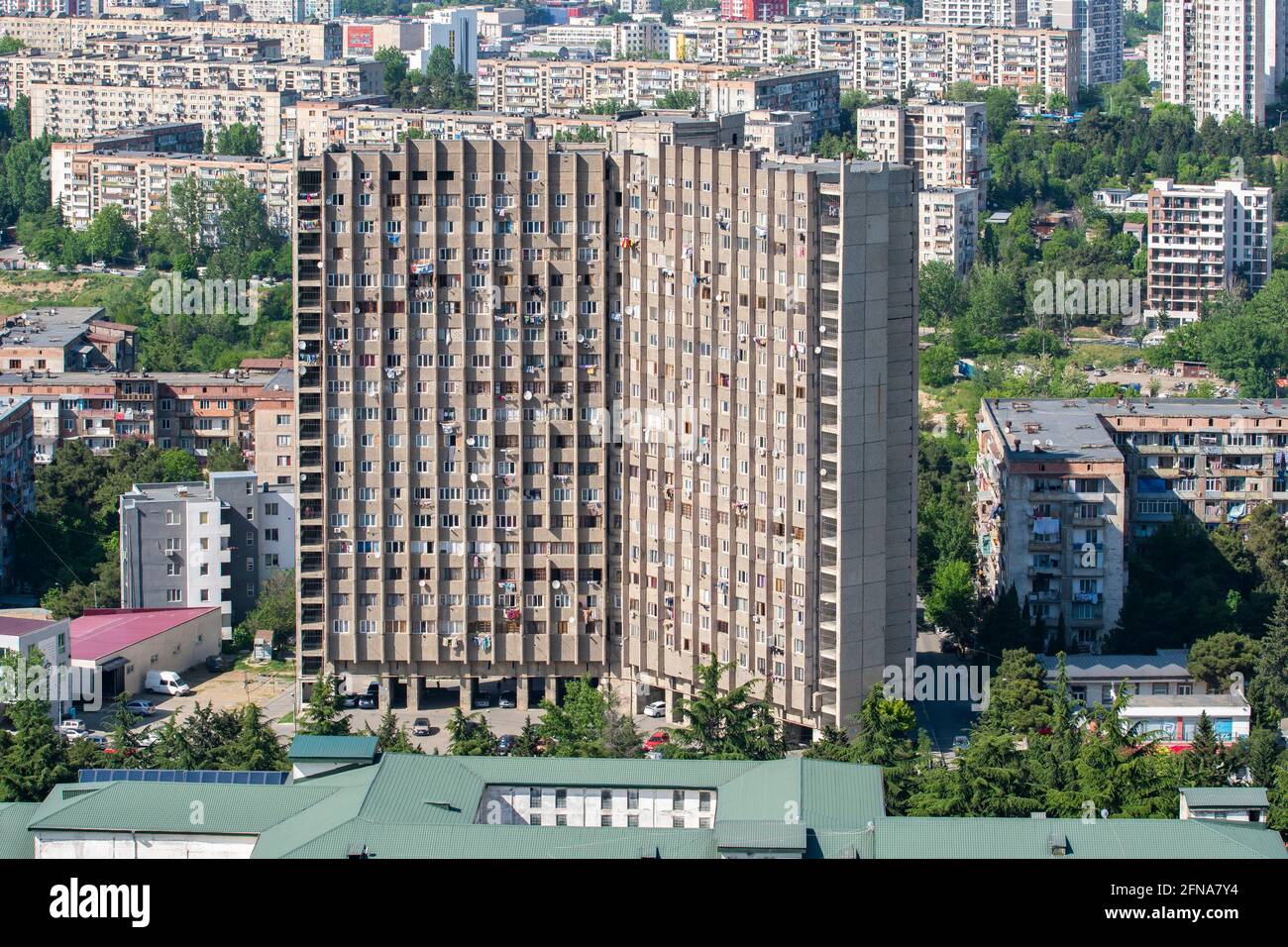 Residential area of Tbilisi, multi-storey buildings in Gldani and ...
