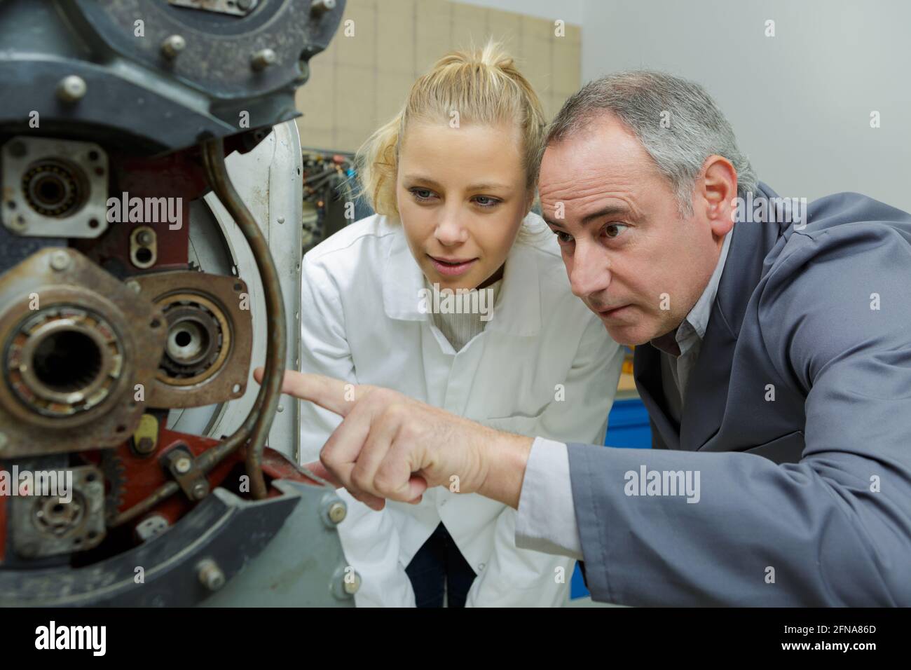 two mechanical engineers at work Stock Photo - Alamy