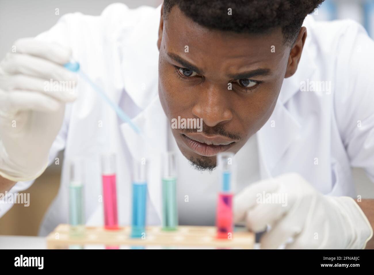 laboratory pipette with drop Stock Photo - Alamy