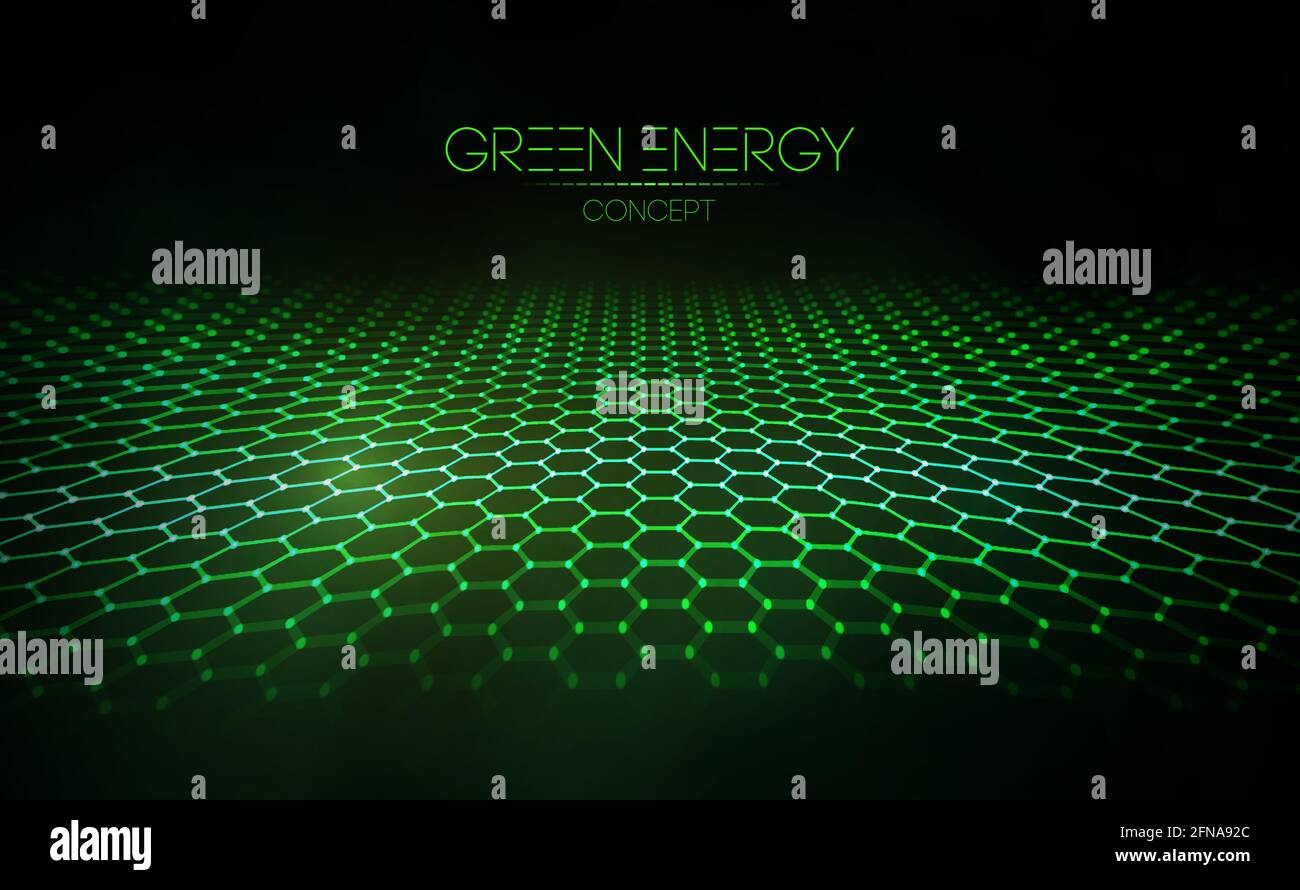 Green technology background for web. Cyber circles computer ecology and ...