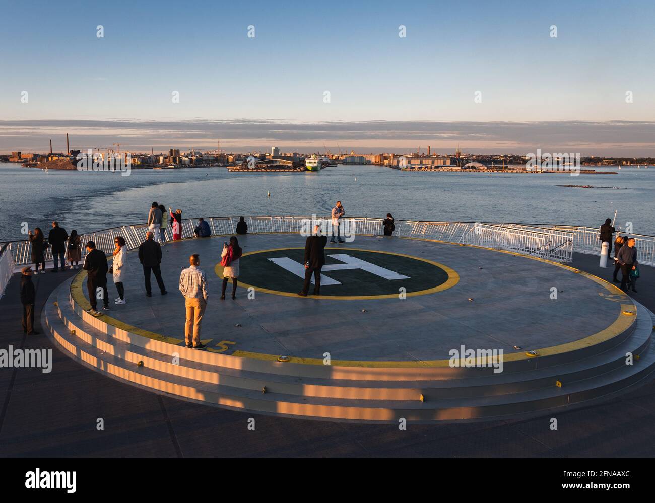 Editorial 2019-09-26 Helsinki Finland Passanger on the car ferry Silja ...