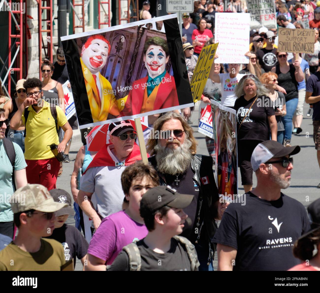 Canadian people protesting on ottawa hi-res stock photography and ...