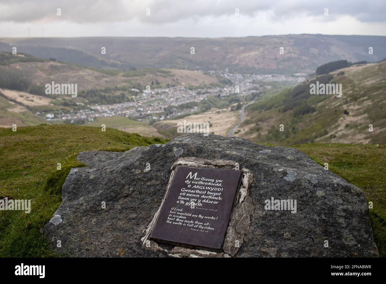 A view of the Bwlch mountain towards Cwmparc on the 15th May 2021 ...