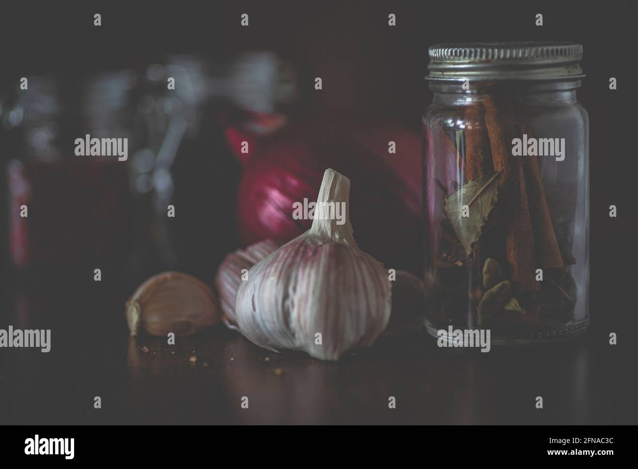 Indian spices with garlic hi-res stock photography and images - Alamy