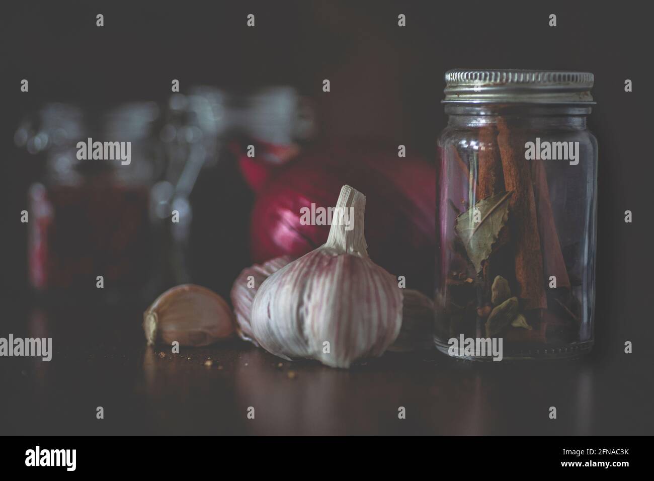Indian spices with garlic hi-res stock photography and images - Alamy