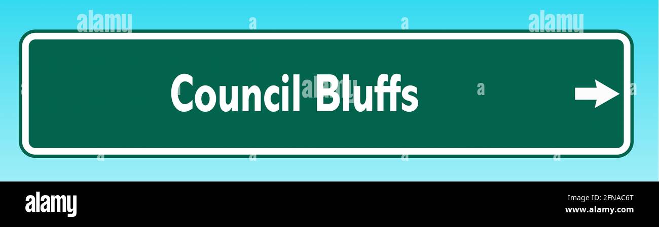 A graphic illlustration of an American road sign pointing to Council ...