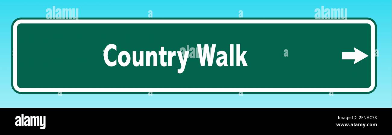 A graphic illlustration of an American road sign pointing to Country ...