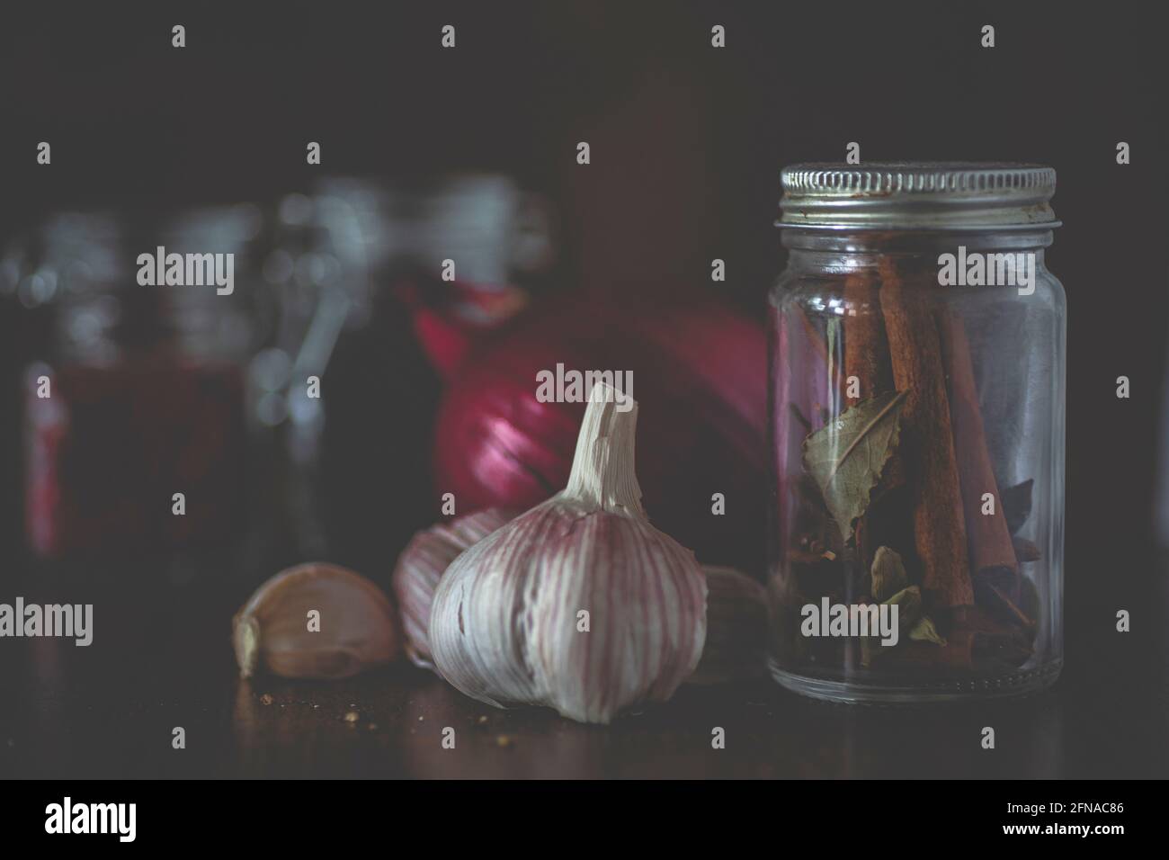 Indian spices with garlic hi-res stock photography and images - Alamy