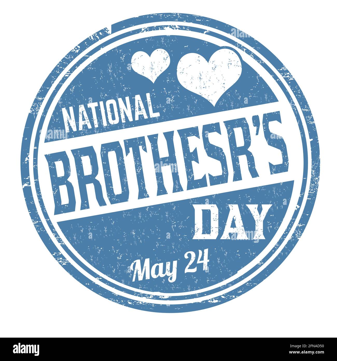Happy brother's day grunge rubber stamp on white background, vector ...