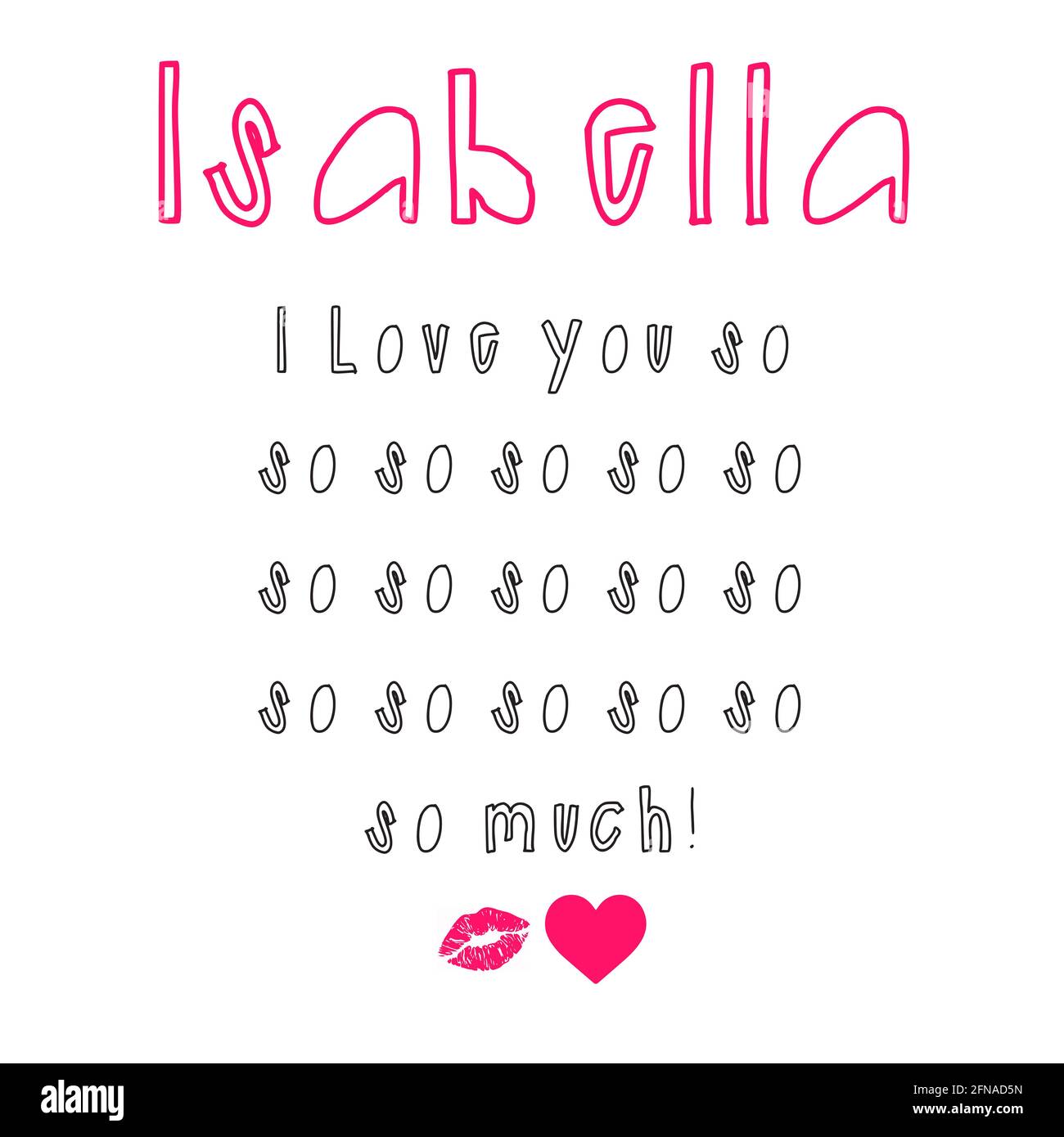 isabella girl name Stock Photo - Alamy