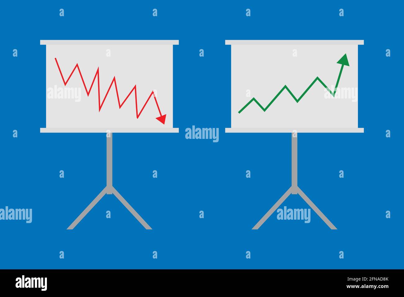 Presentation showing business growth arrow Stock Vector Images - Alamy
