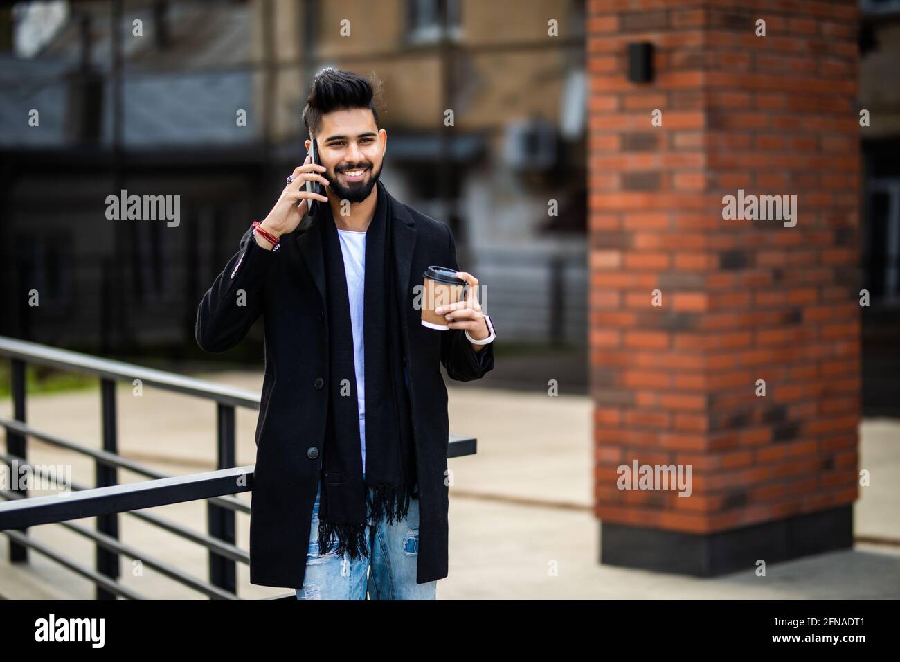 Indian man using telephone office hi-res stock photography and images ...