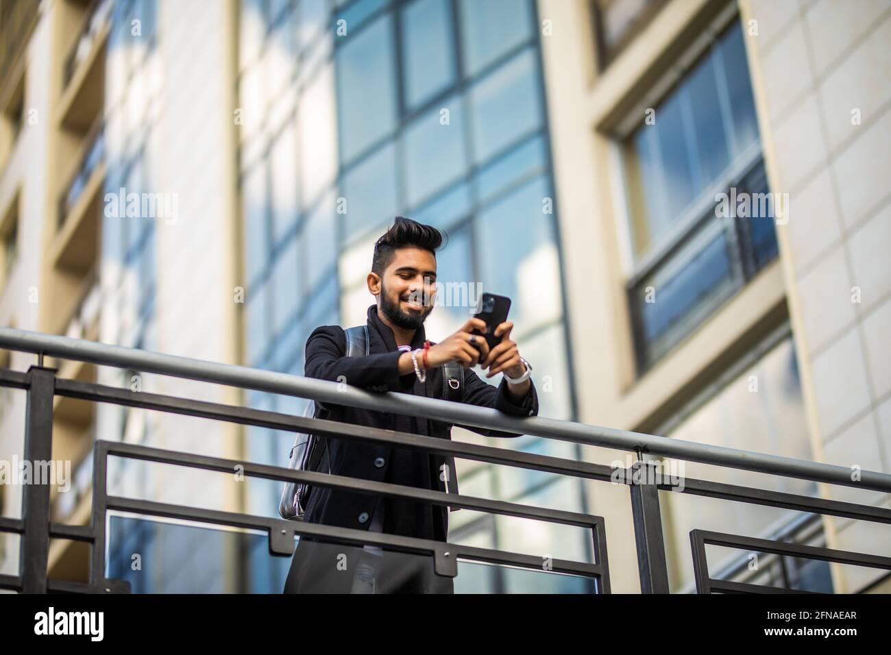 Person holding handrail on hi-res stock photography and images - Alamy