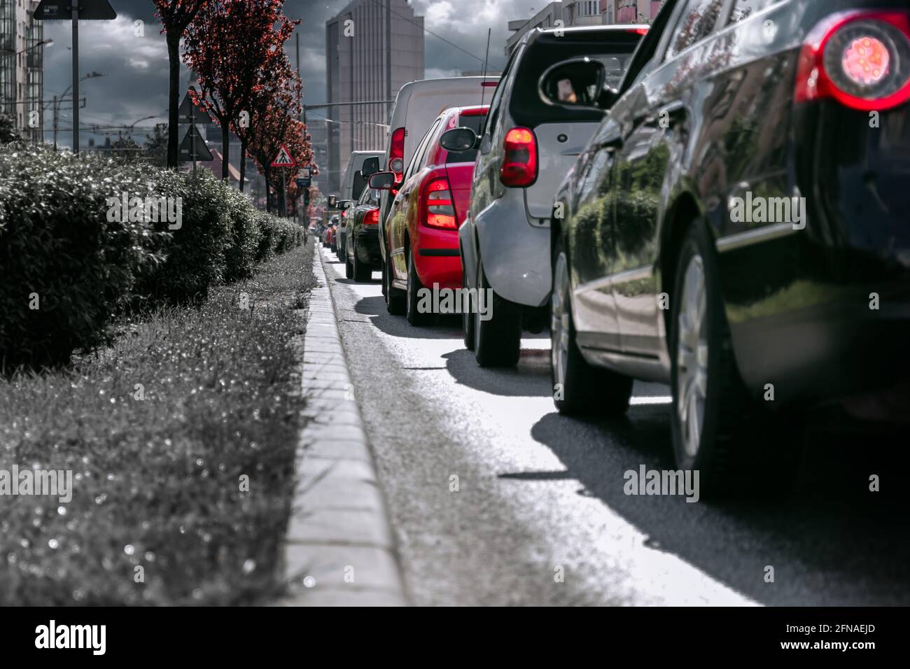 Cars on the road. Traffic congestion Stock Photo - Alamy