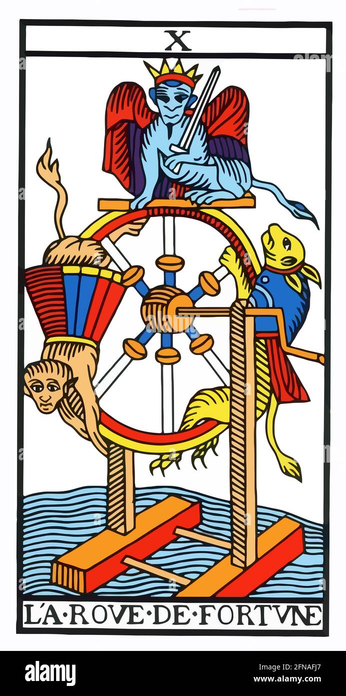 tarot fortune telling card illustration Stock Photo - Alamy