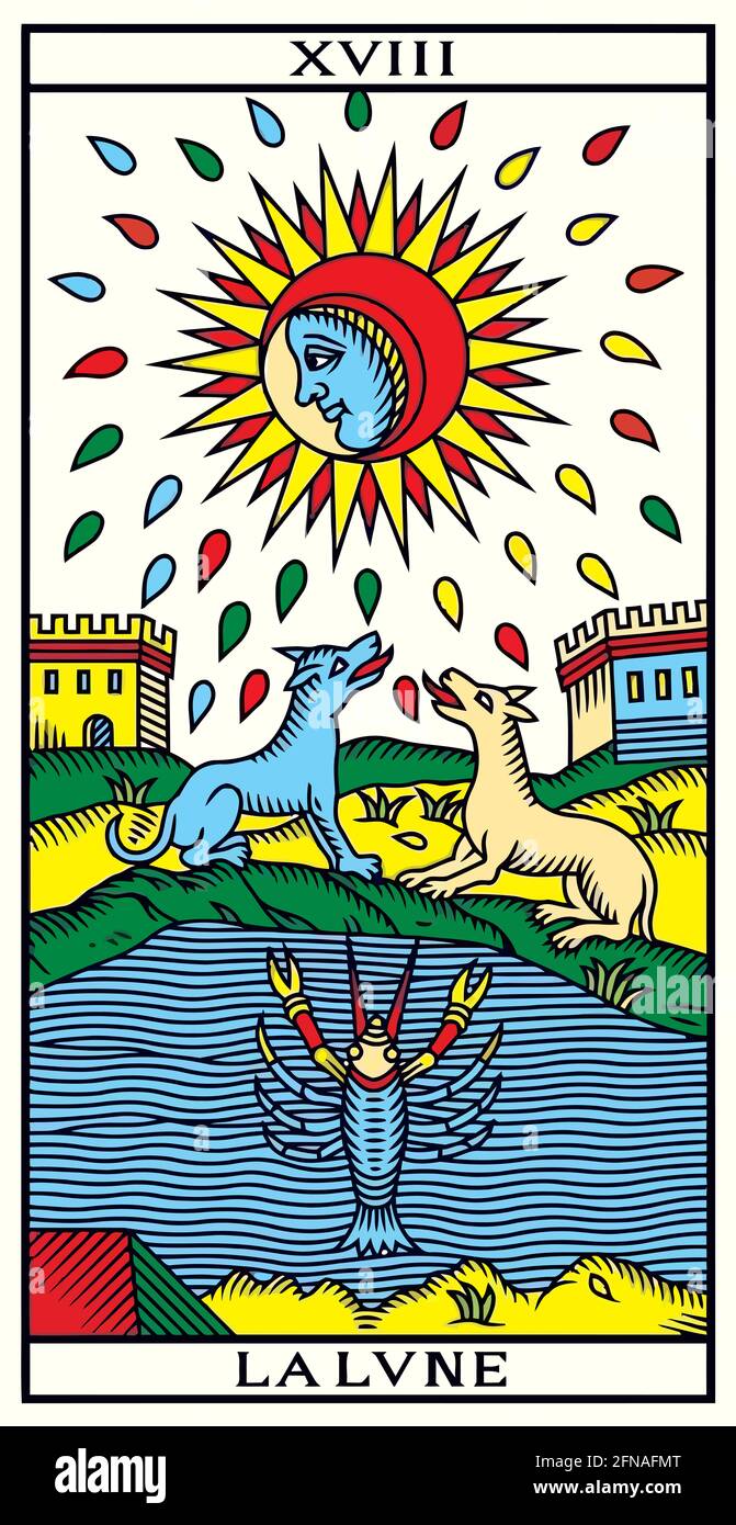 tarot fortune telling card illustration Stock Photo - Alamy