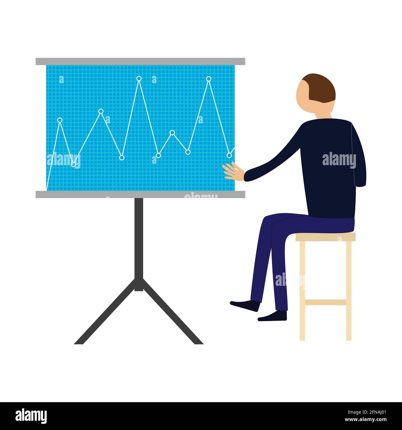 Man sitting on the arm chair Stock Vector Images - Alamy