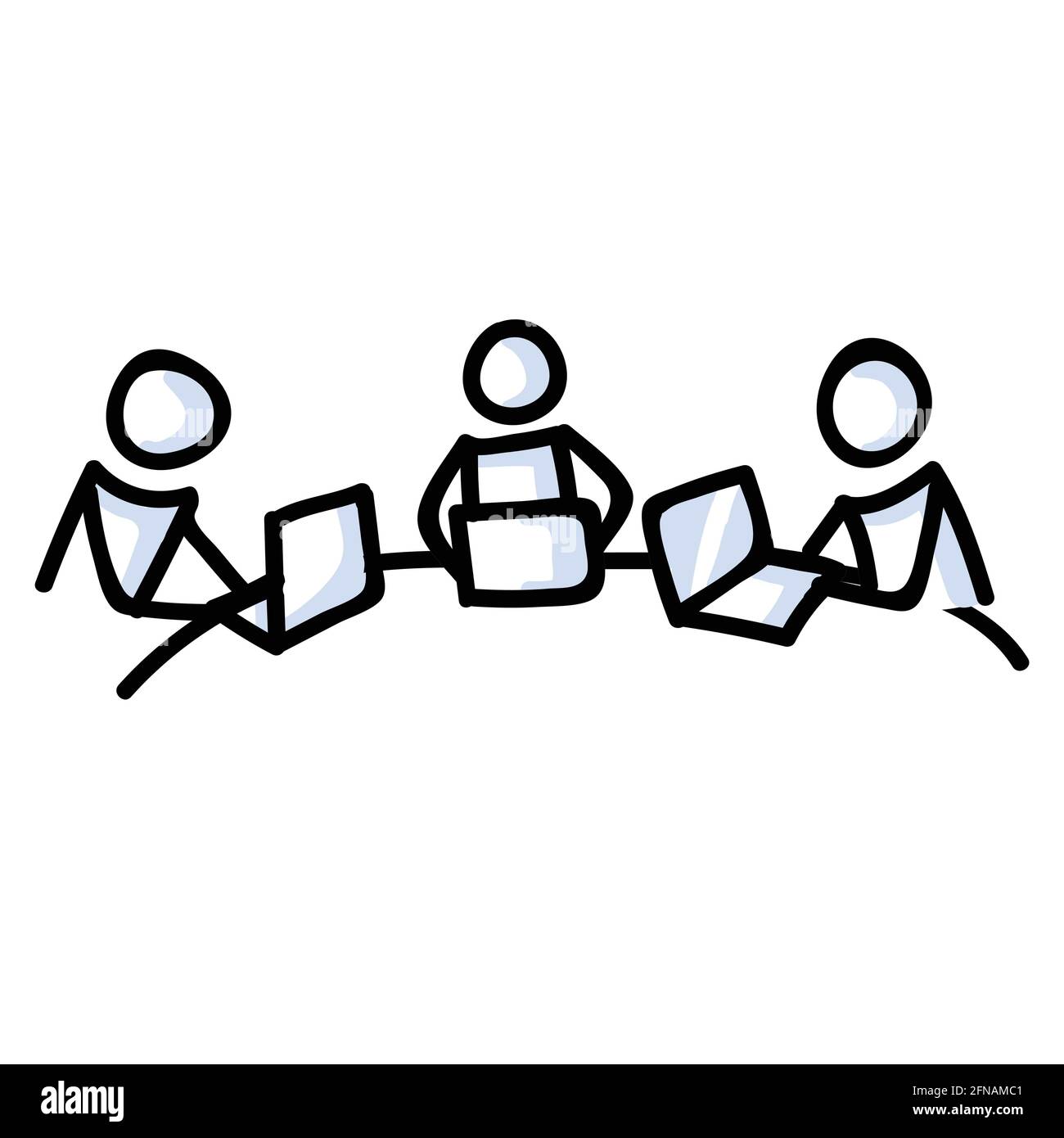 Meeting stick figure pictogram hi-res stock photography and images - Alamy