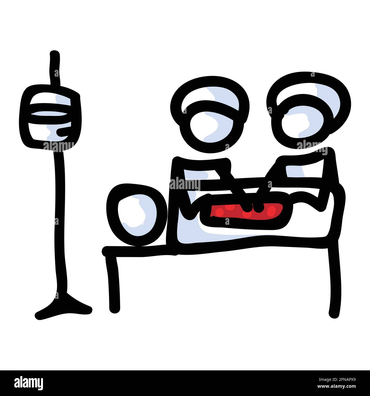 Hand Drawn Stick Figure Doctor Operation. Concept Health Care Medical ...