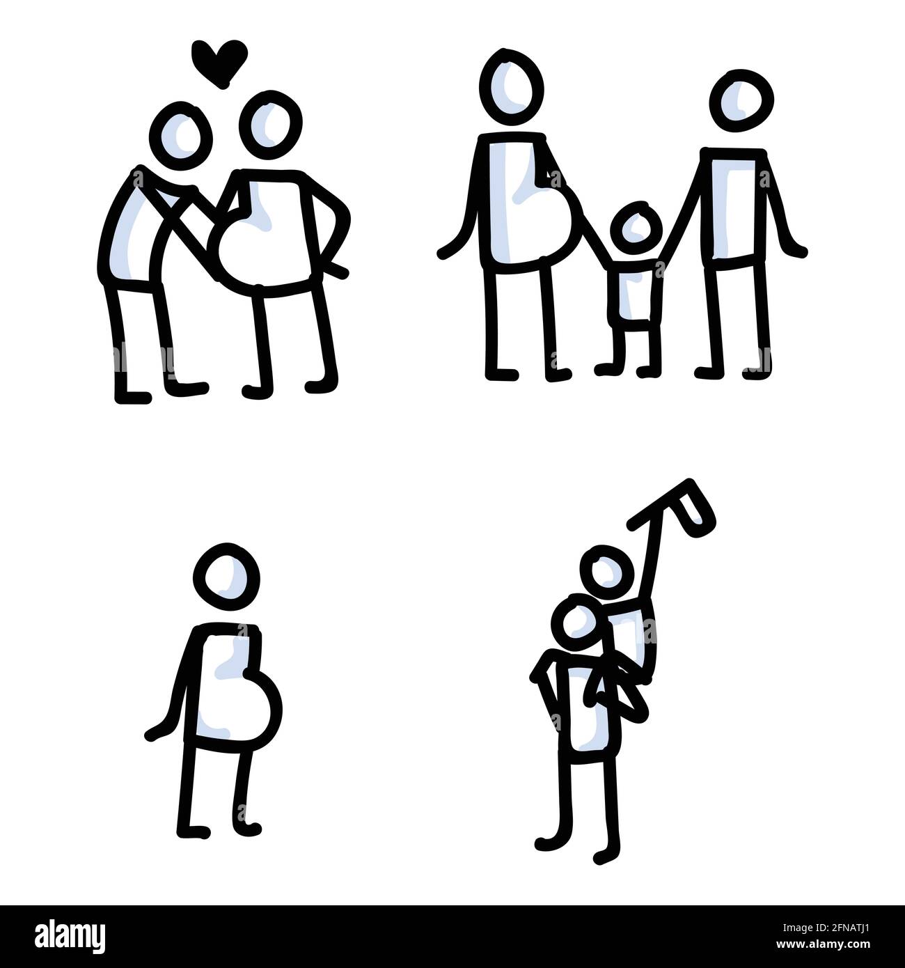 Pregnant Mom Stick Figure