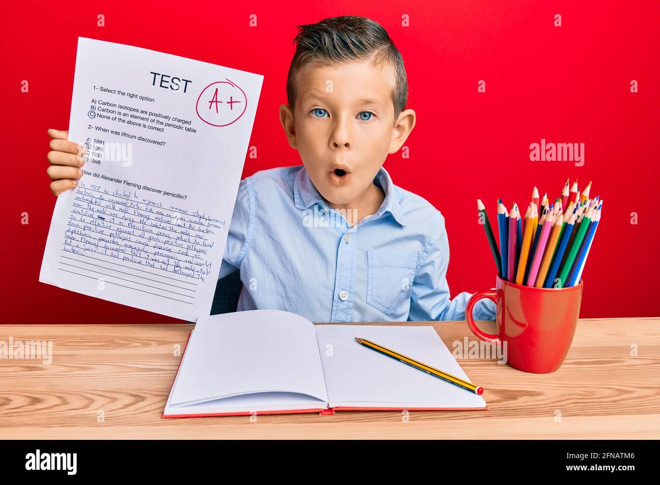 Kid nervous test school hi-res stock photography and images - Alamy