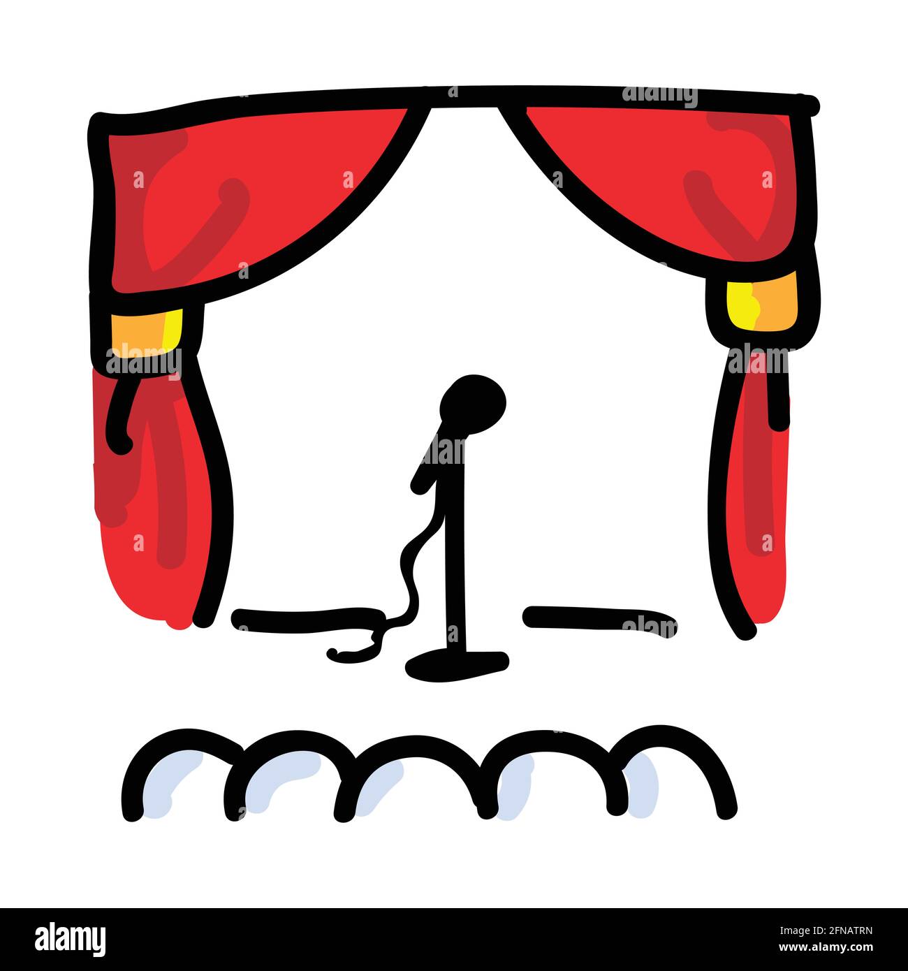 Performer theater stage audience Cut Out Stock Images & Pictures - Alamy